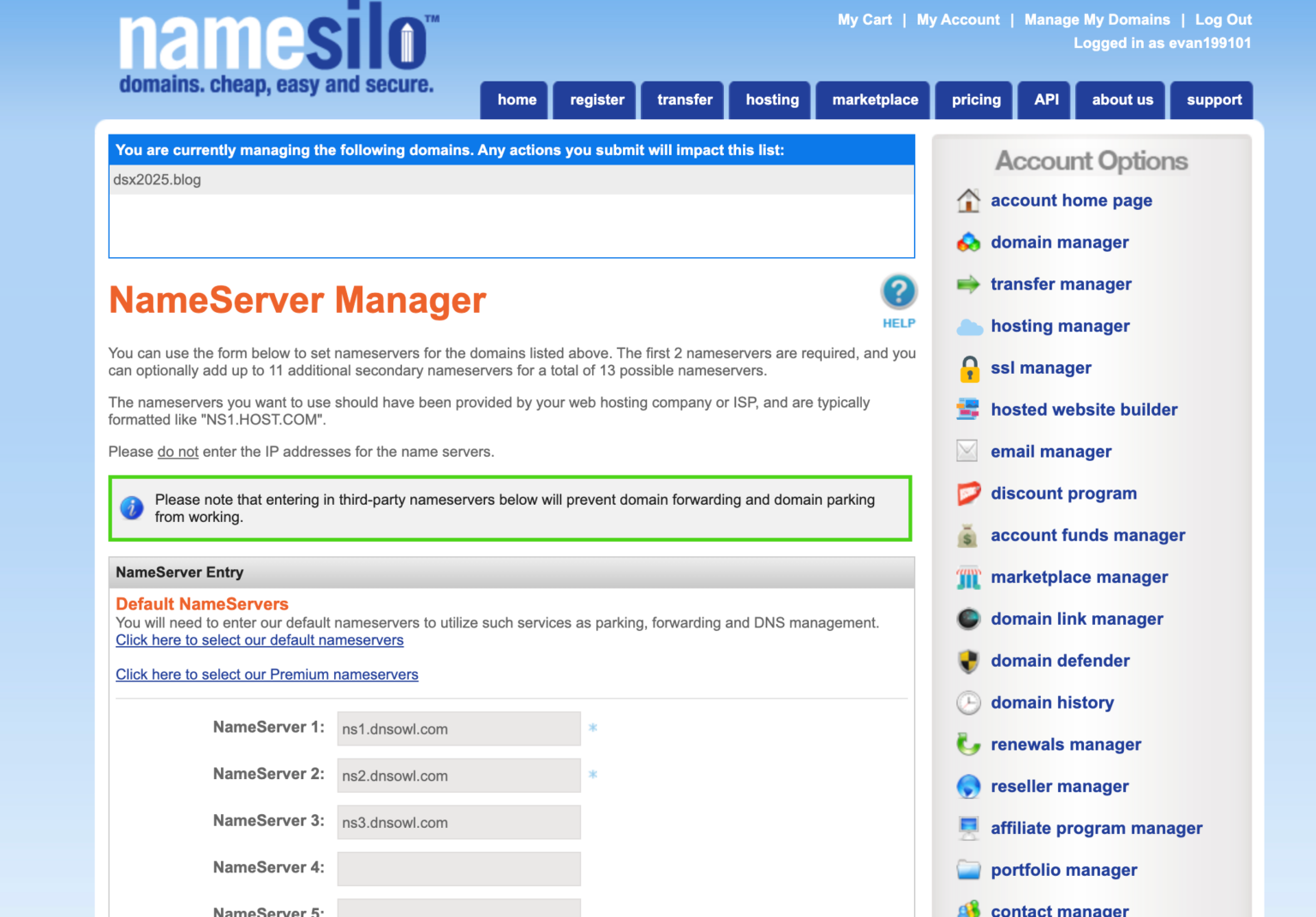 设置Namesilo域名解析到Cloudflare设置DNS - 大师兄2016